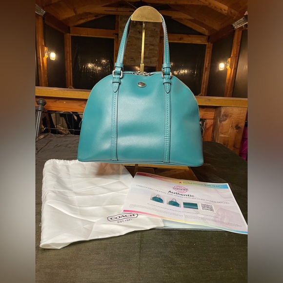Coach | Bags | Coach Peyton Jade Green Cora Domed Satchel | Poshmark